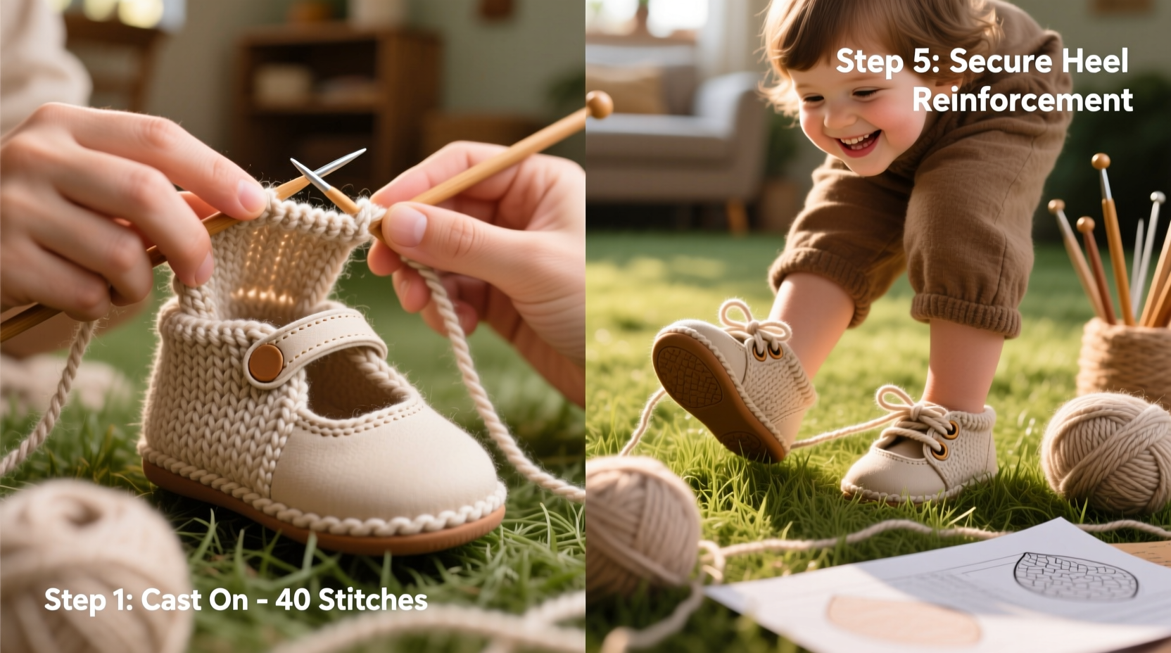 Step By Step Guide How To Knit Comfortable And Durable Shoes For Children