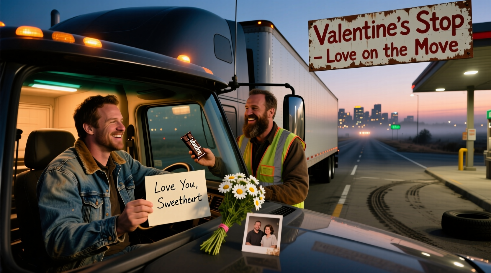 How Truck Drivers Celebrate Valentine's Day on the Road