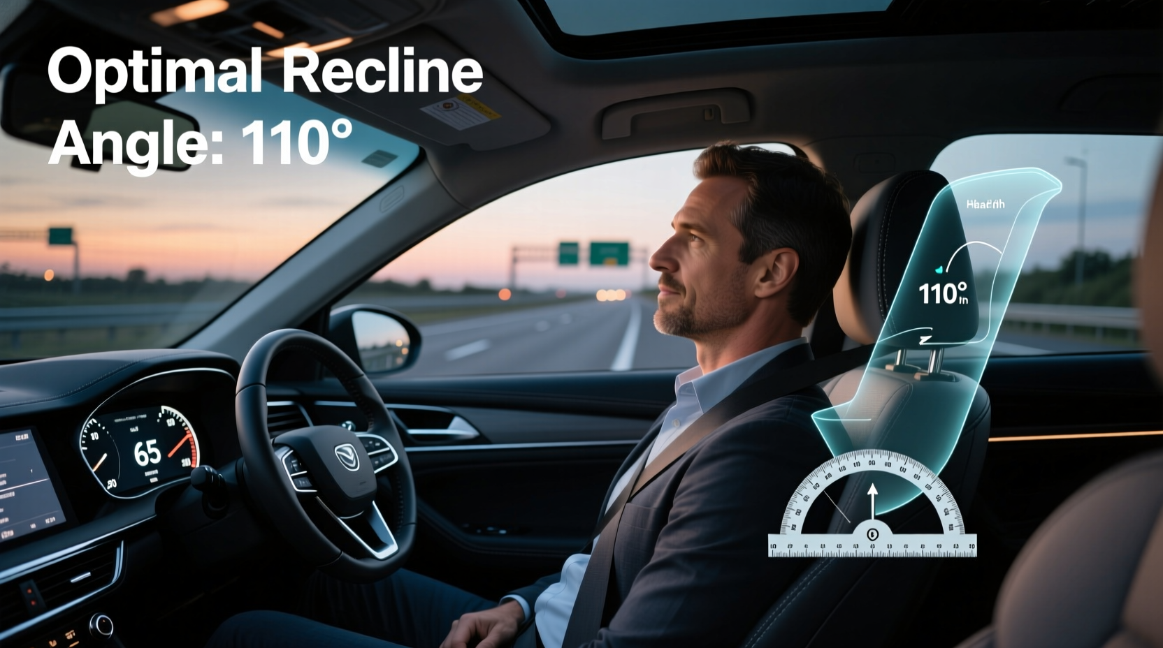 Optimal Recline Angle for Highway Driving Safety