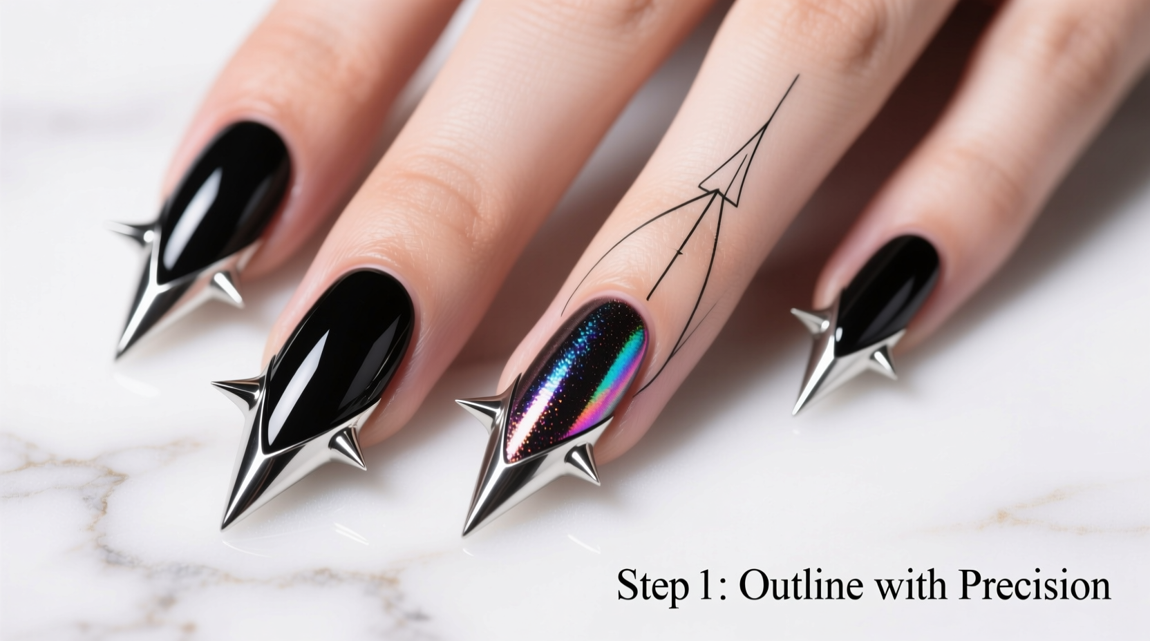 Mastering The Perfect Spiked Edge In Nail Art Step By Step Techniques ...