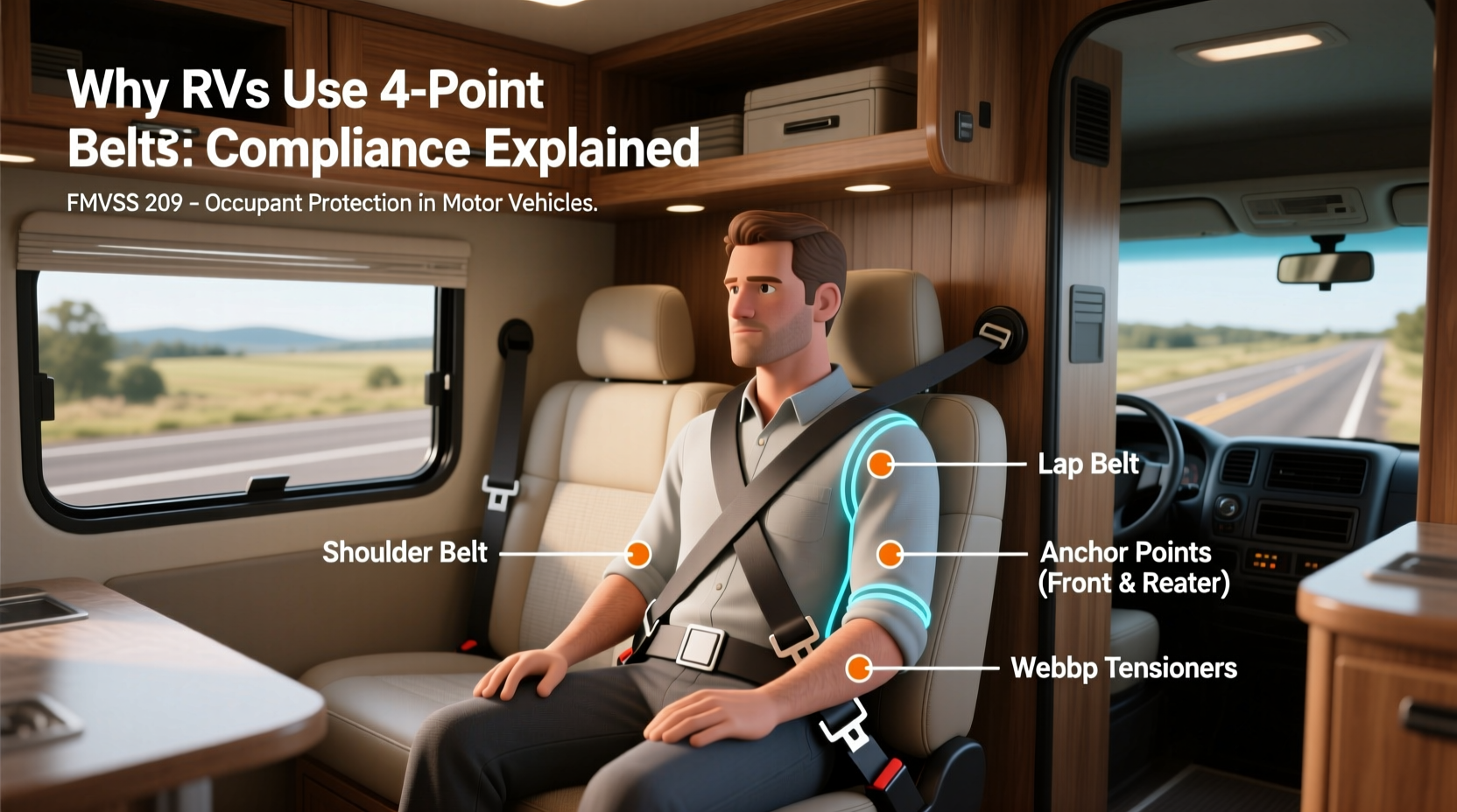 Why RVs Use 4-Point Seat Belts: FMVSS Compliance Explained