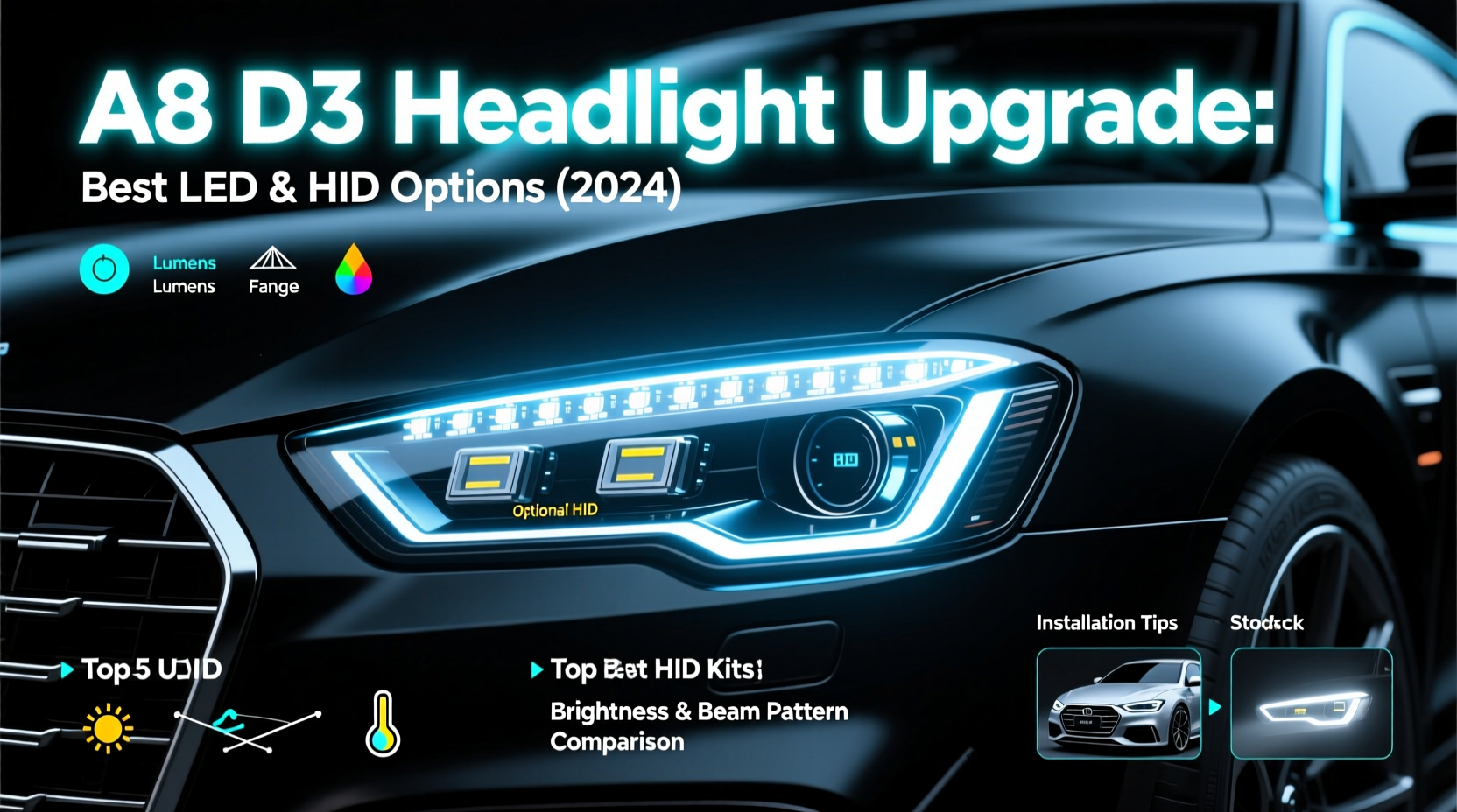 A8 D3 Headlight Upgrade: Best LED & HID Options (2024 Guide)