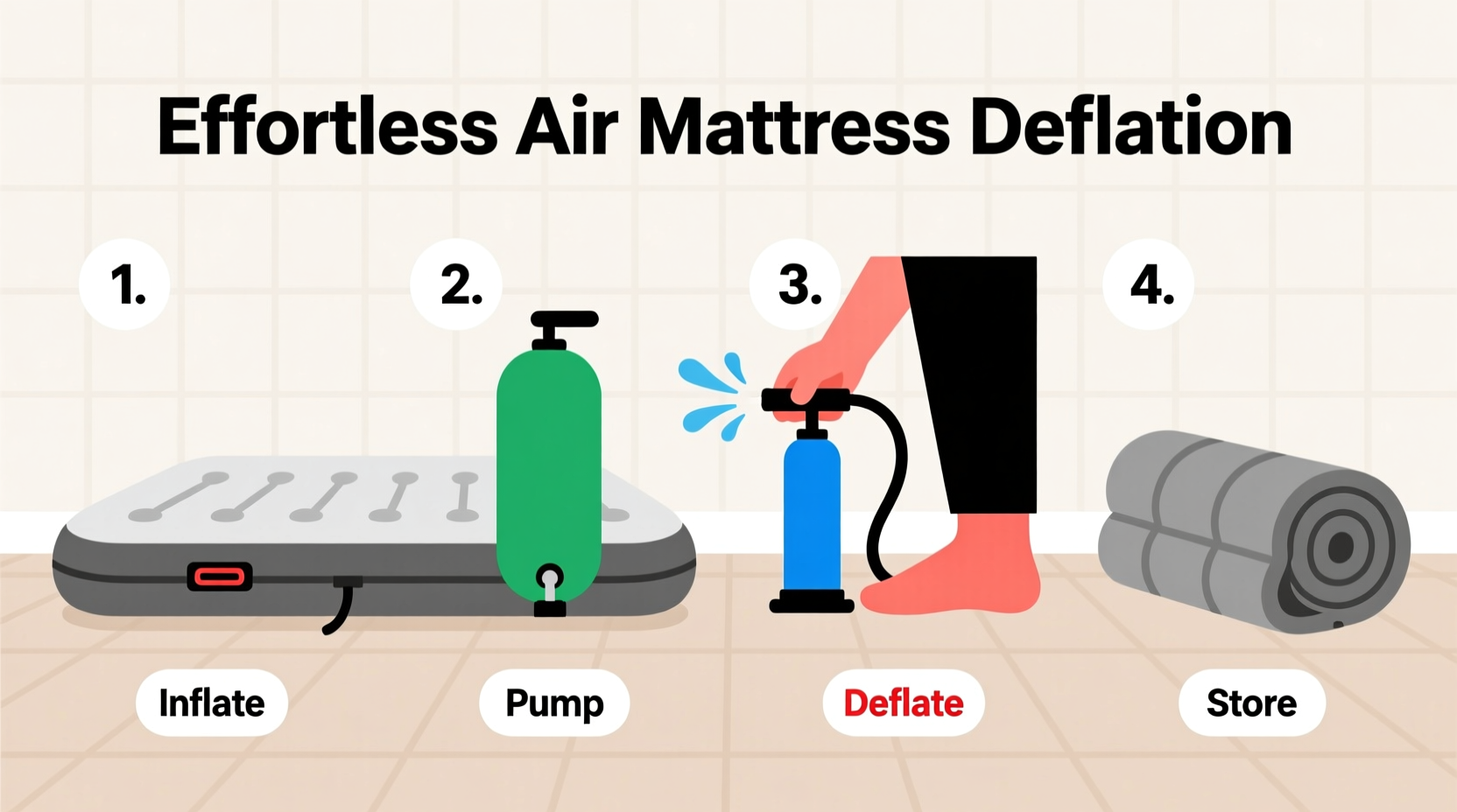 Effortless Air Mattress Deflation Using A Foot Pump Step By Step Guide
