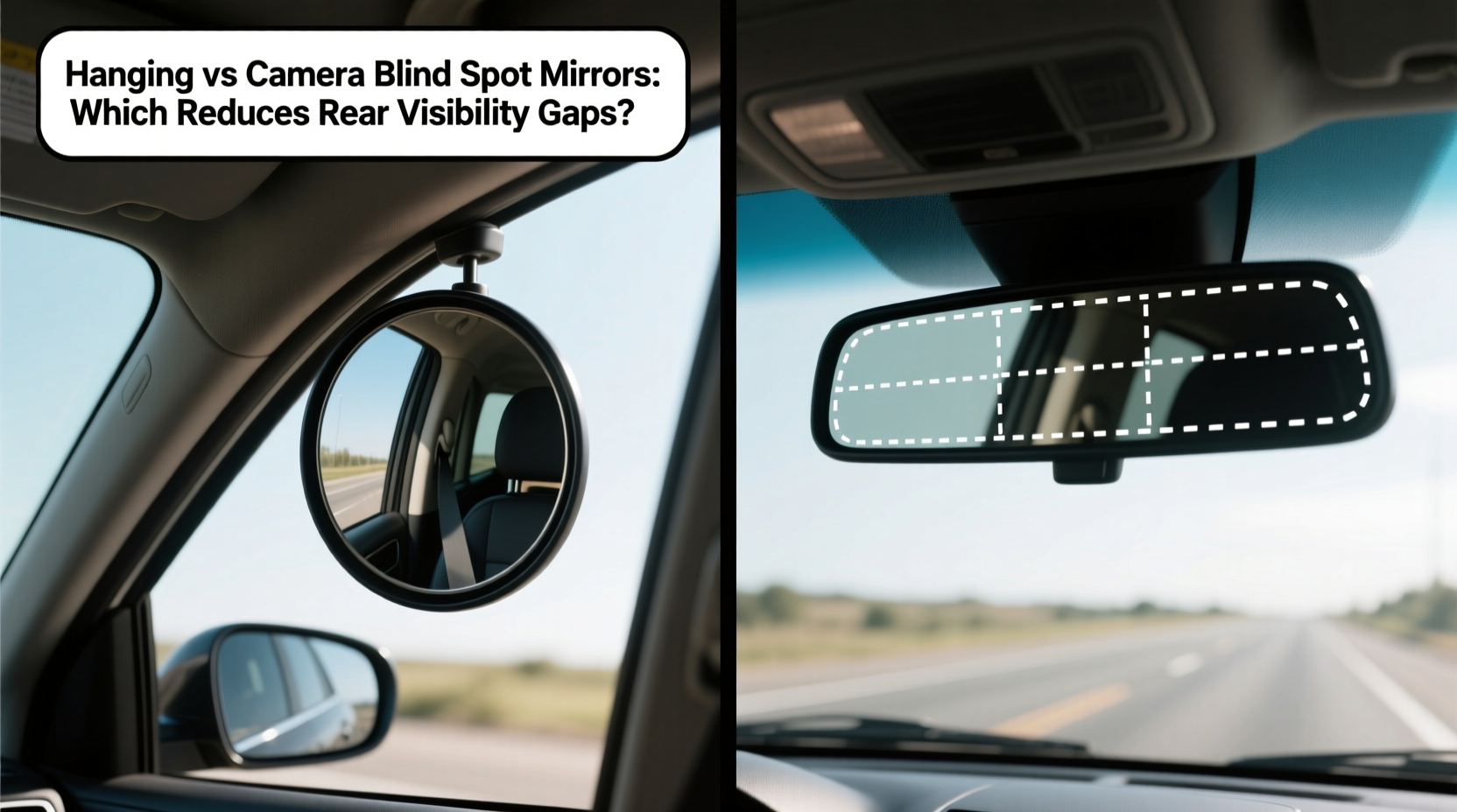 Hanging vs Camera Blind Spot Mirrors: Which Reduces Rear Visibility Gaps?