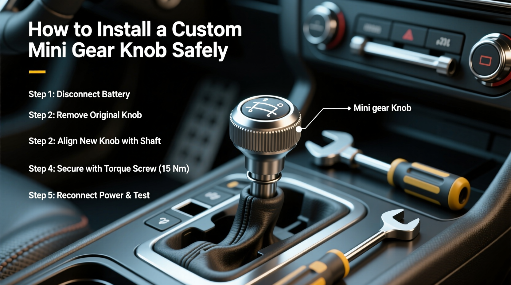 How to Install a Custom Mini Gear Knob Safely: Step-by-Step Guide