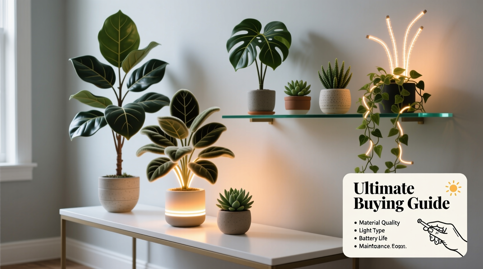How to Choose Real Touch Artificial Plants with Light: Ultimate Buying ...