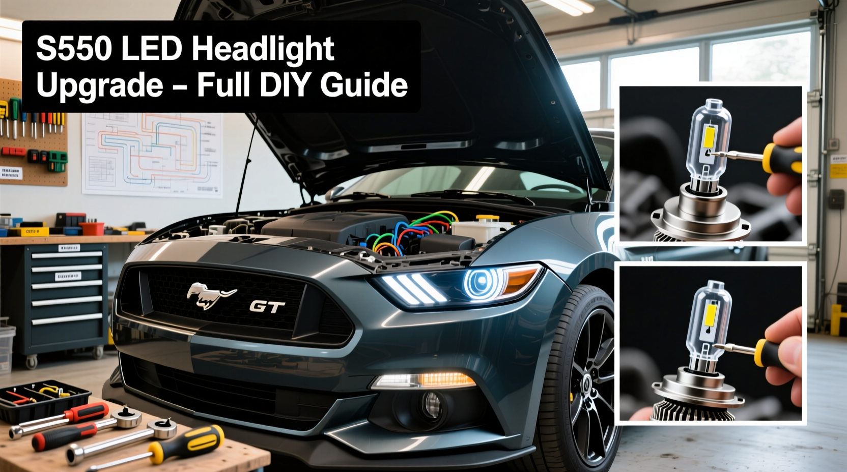 Mustang LED Headlights Install DIY: Full S550 Guide