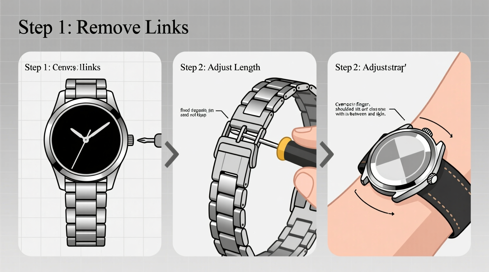 Step By Step Guide To Perfectly Adjusting Your Metal Watch Strap For A ...