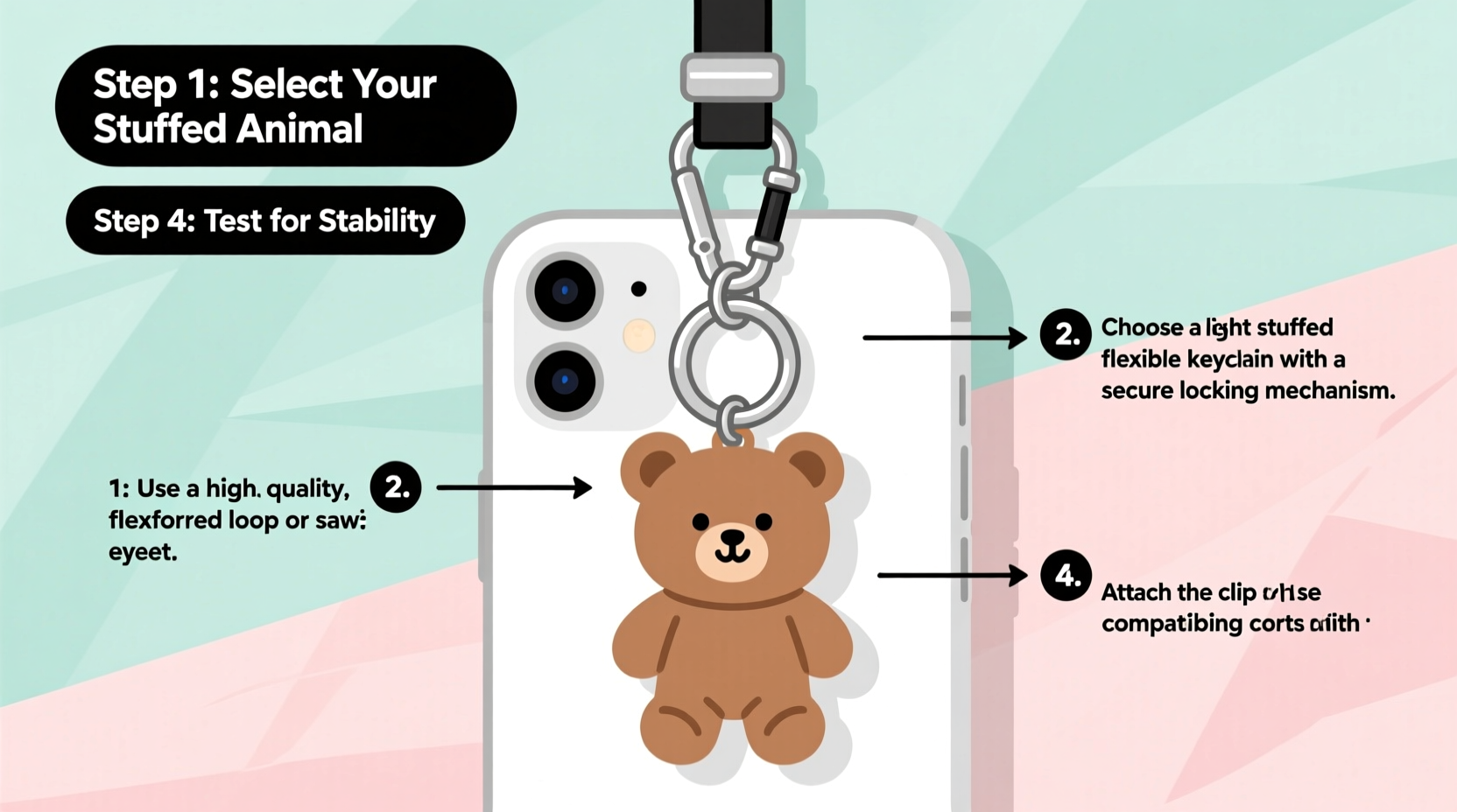 Step By Step Guide To Safely Attach A Stuffed Animal As A Phone Pendant ...