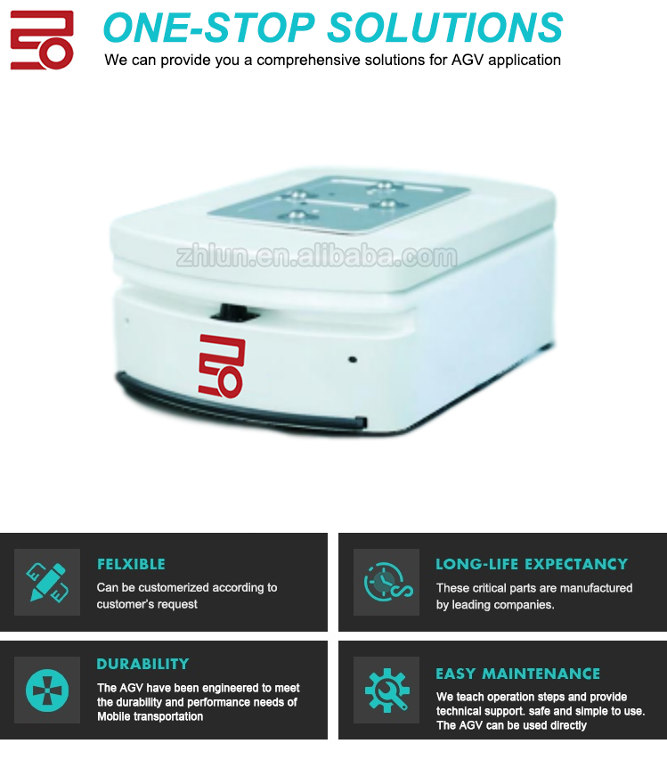 Autonomous Mobile Robot With SLAM Laser Navigation Heavy Duty 80-500kg  big AGV Chassis Vehicle for sale