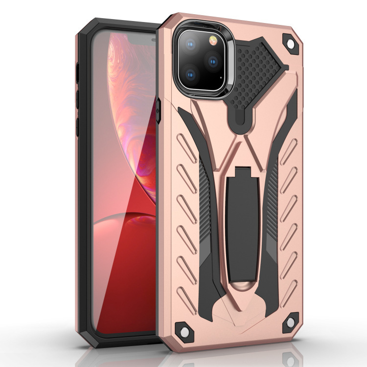 50pc/lot New anti-fall rider stand for ip 11 mobile phone shell thickened TPU for iPhone11promax protective cover and ipX XS