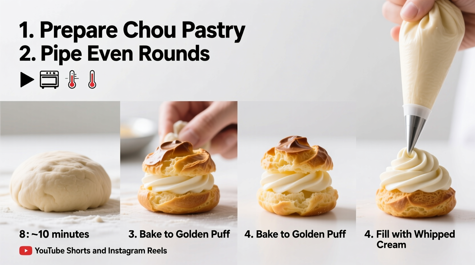 Step By Step Guide To Perfect Cream Puffs Watch And Learn With Easy ...