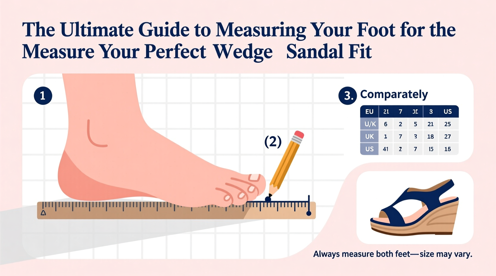 The Ultimate Guide To Measuring Your Foot For The Perfect Wedge Sandal Fit