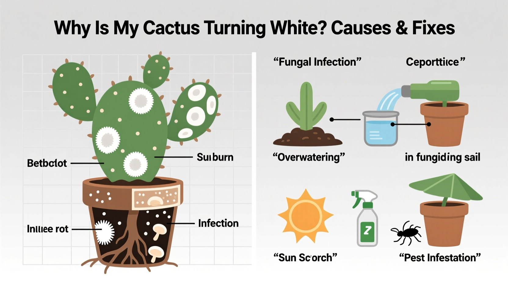 Why Is My Cactus Turning White? Causes & Fixes