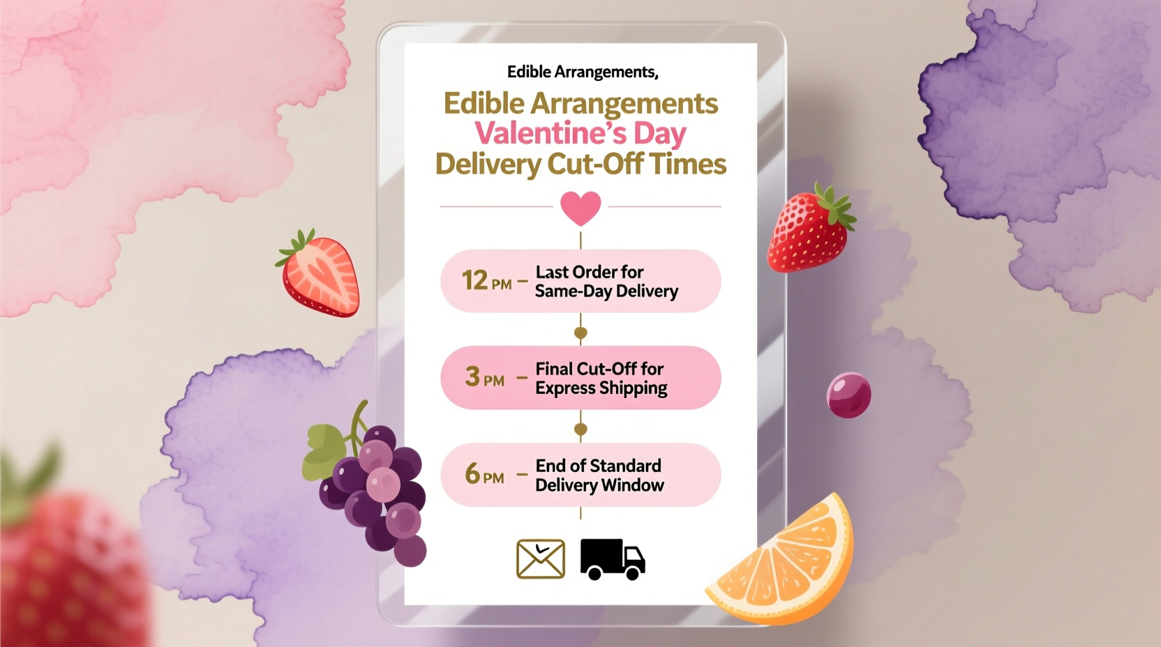 Edible Arrangements Valentine's Day Delivery Cut-off Times