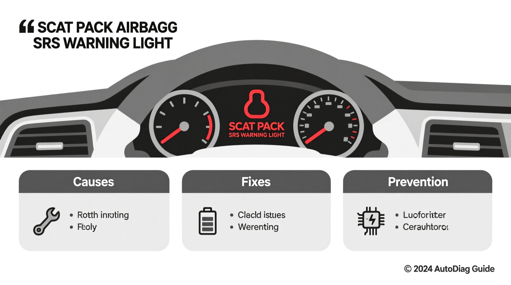 Scat Pack Airbag SRS Warning Light: Causes & Fixes