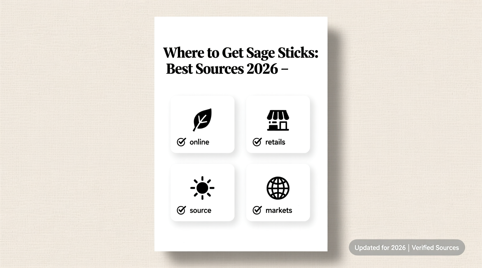 Where to Get Sage Sticks: Best Sources 2026