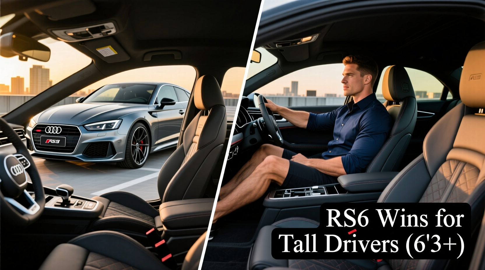 RS5 vs RS6 Seats for Tall Drivers: RS6 Wins for 6'3+