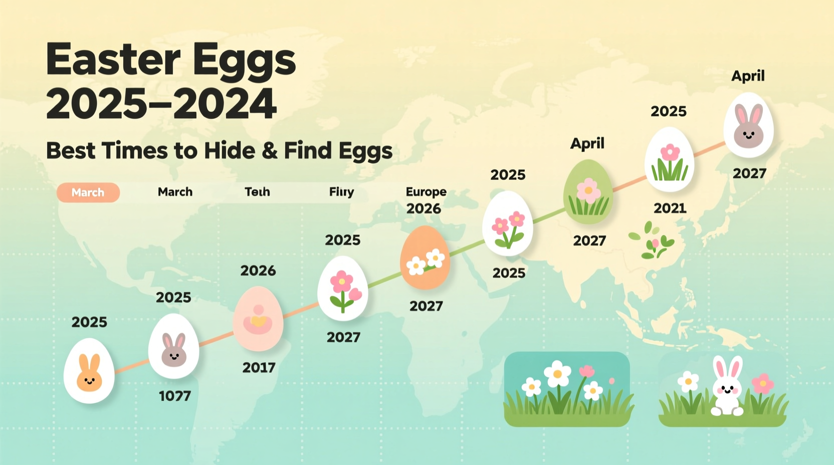 When to Hide Easter Eggs in 2025 and 2026