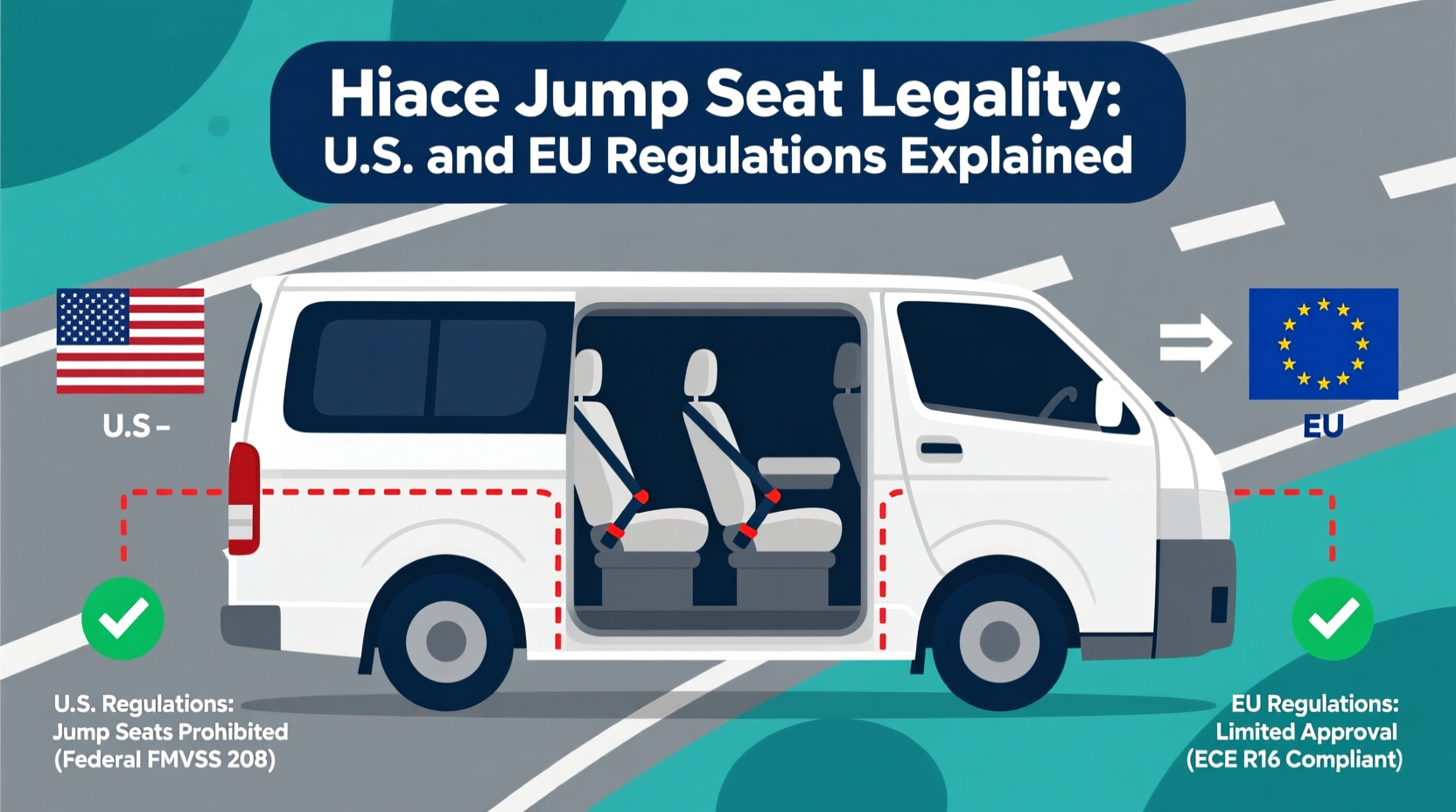Hiace Jump Seat Legality: U.S. and EU Regulations Explained
