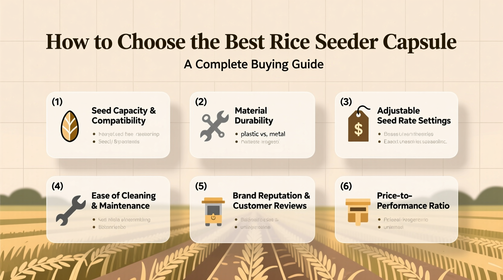 How to Choose the Best Rice Seeder Capsule for Your Farming Needs