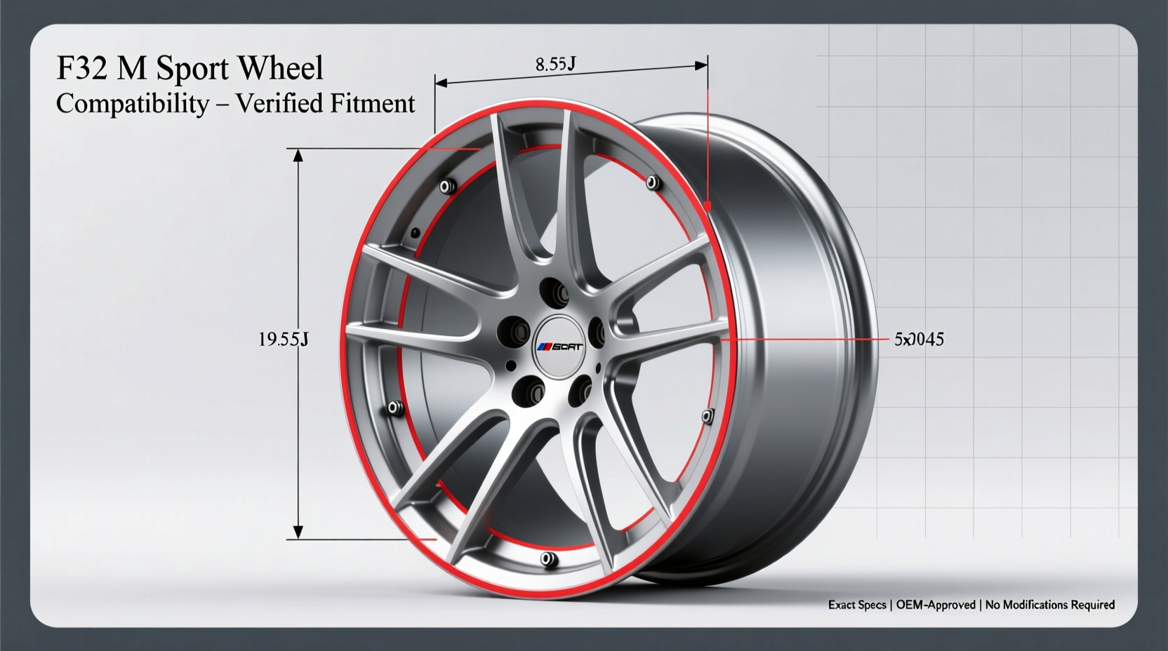 F32 M Sport Wheel Compatibility: Exact Specs & Verified Fitment