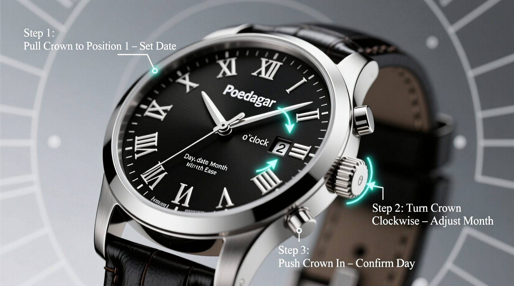 Mastering Your Poedagar Watch A Complete Guide To Setting Day Date And ...