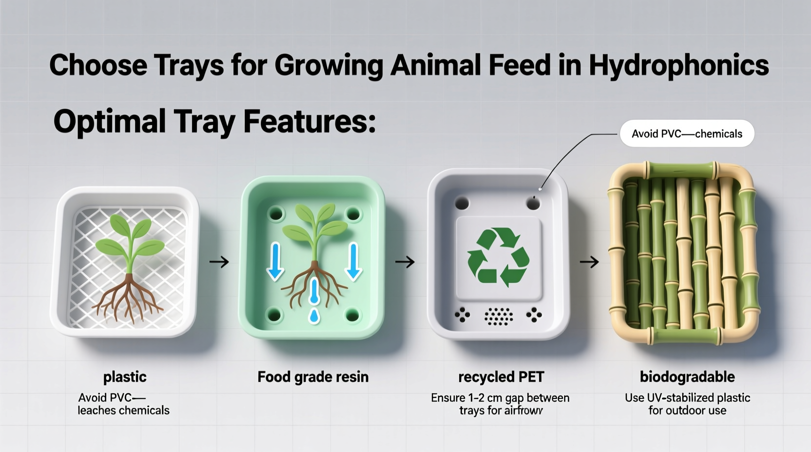 How to Choose Trays for Growing Animal Feed in Hydroponics