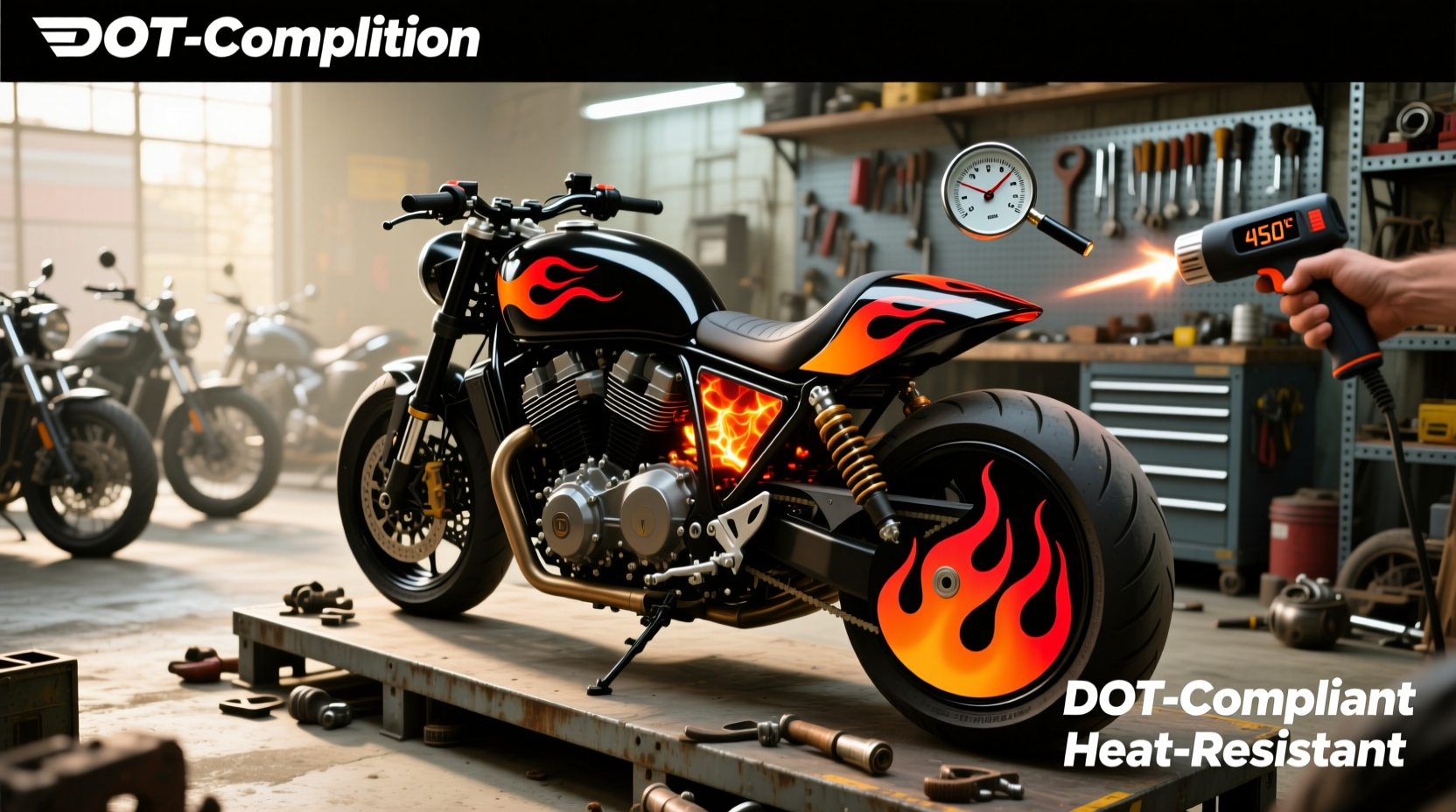 What to Look for in Heat-Resistant Flame Decals for Motorcycles