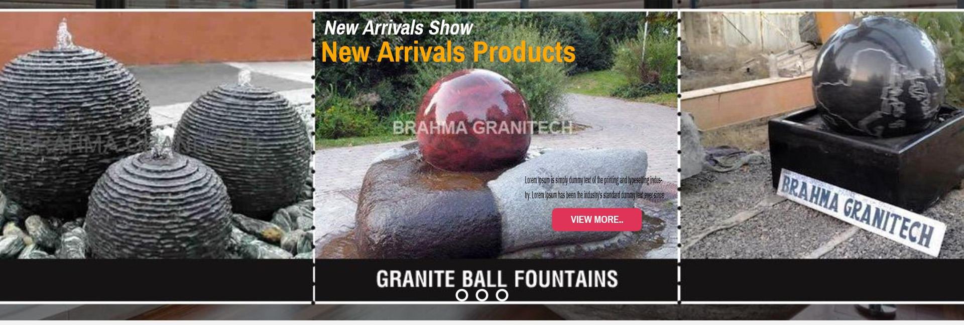 BRAHMA GRANITECH - stone Sphere Fountain, granite Ball Fountain