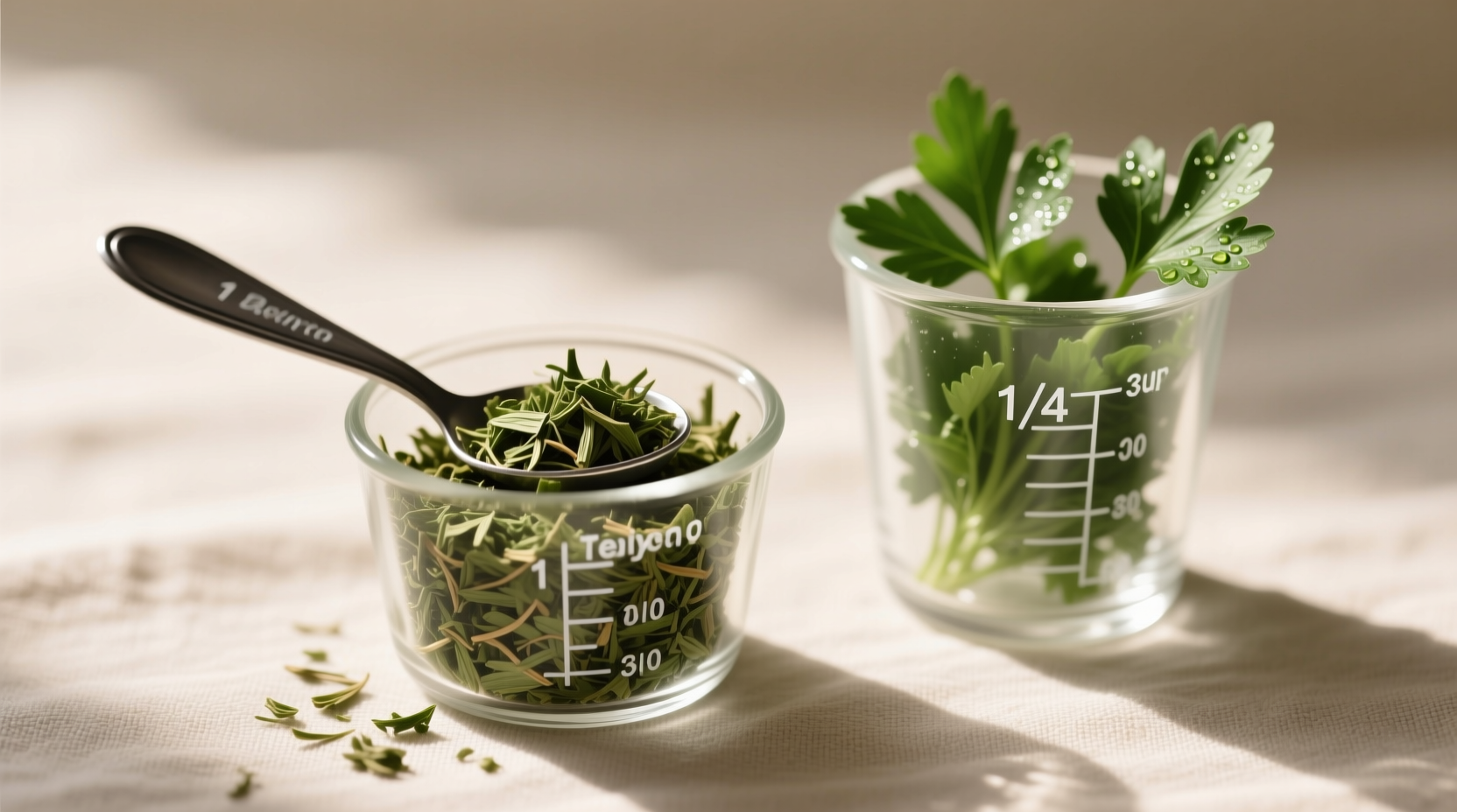 1/4 Cup Fresh Parsley to Dried: Exact Conversion (1 Tbsp)