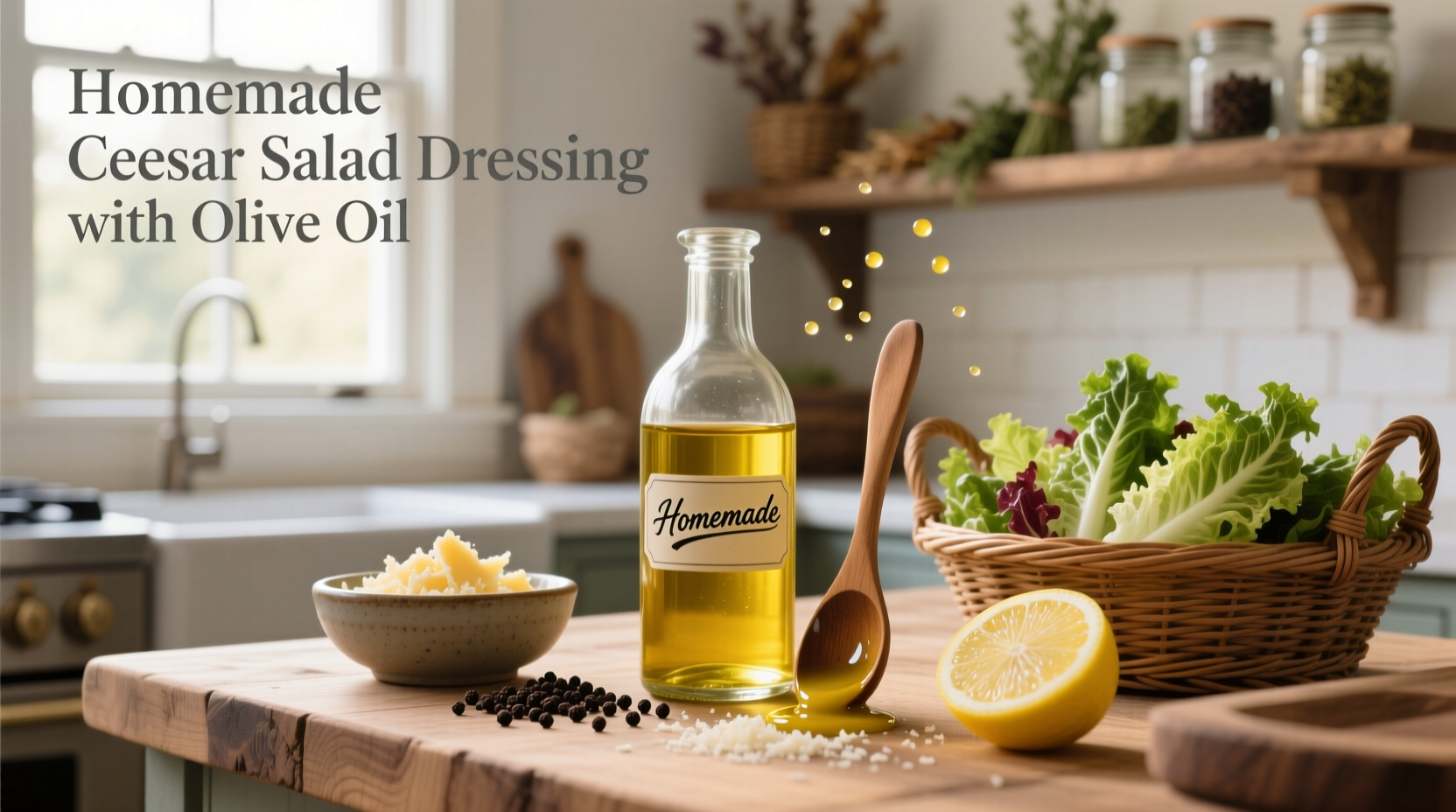 How to Make Homemade Caesar Salad Dressing with Olive Oil