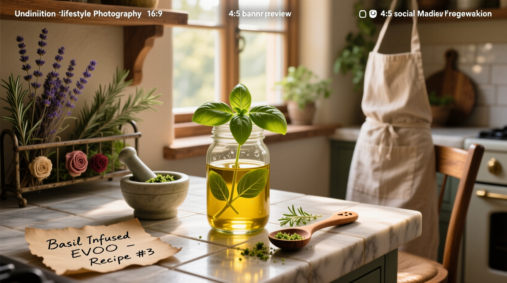 How to Make Basil Infused Extra Virgin Olive Oil Safely