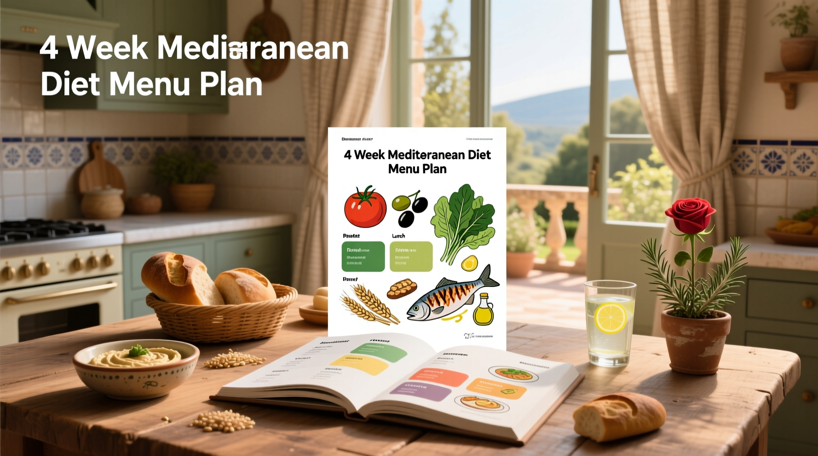 4 Week Mediterranean Diet Menu Plan Free Printable Guide