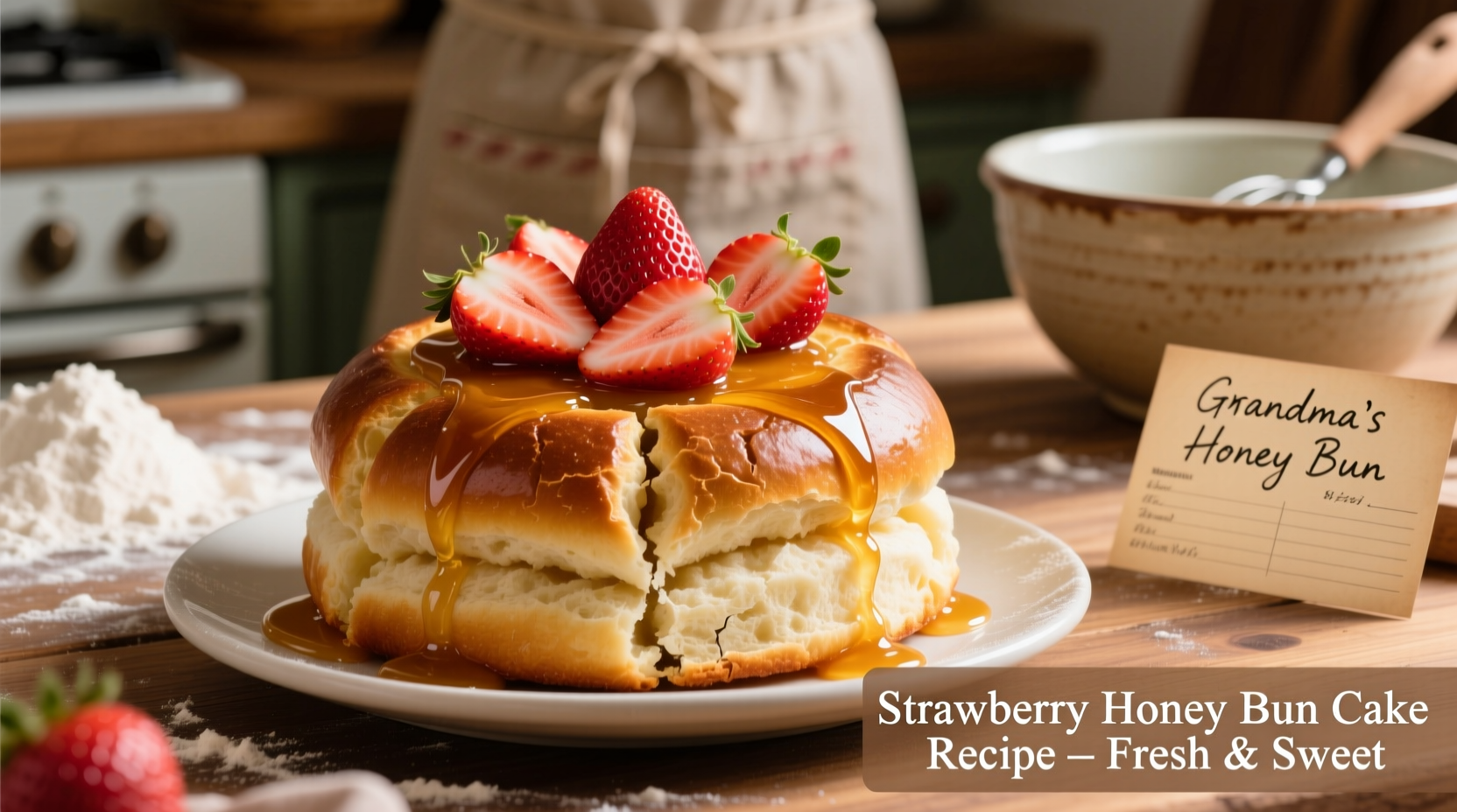 Perfect Strawberry Honey Bun Cake Recipe in 60 Minutes