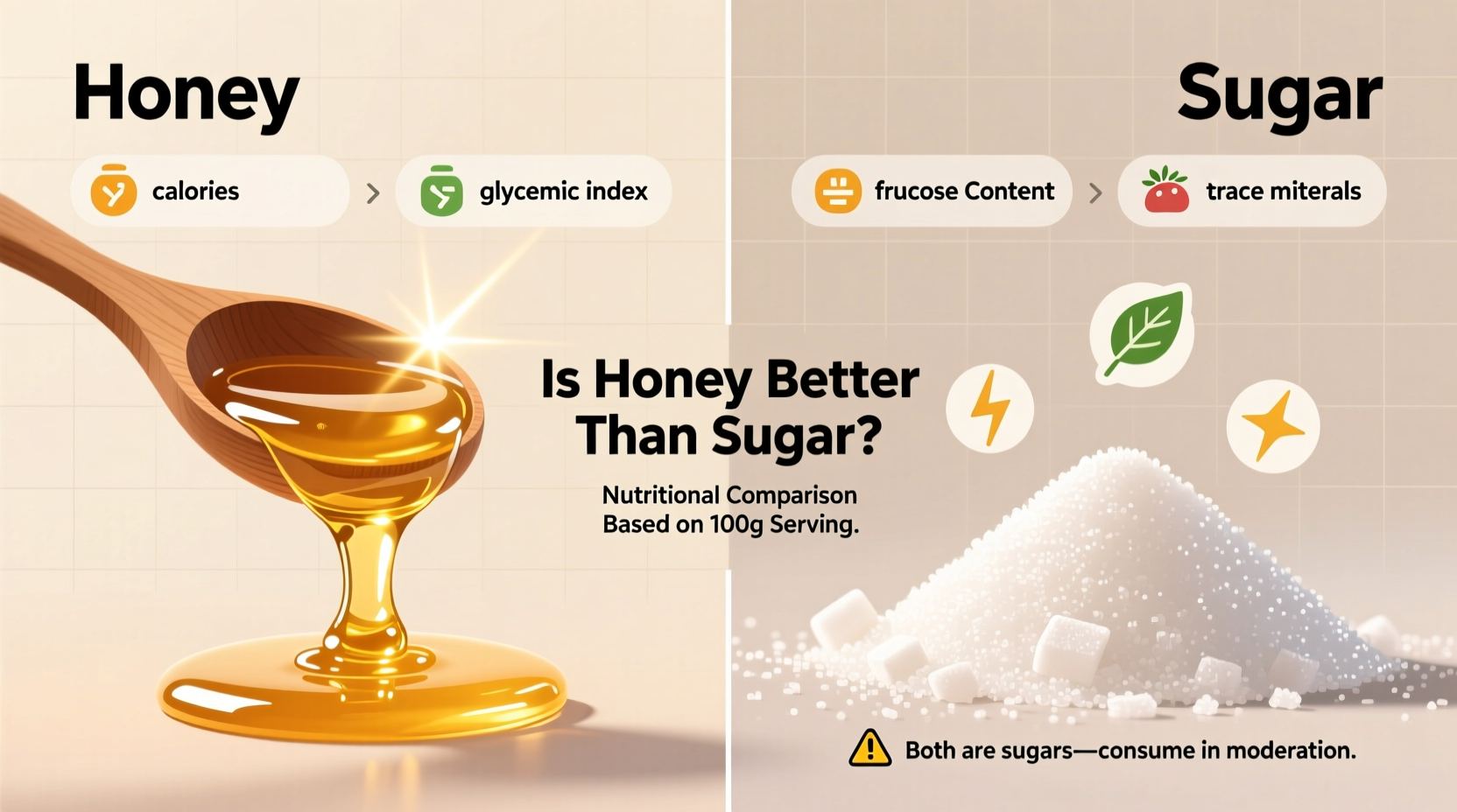 Honey vs Sugar: Nutritional Facts and Health Impact Compared