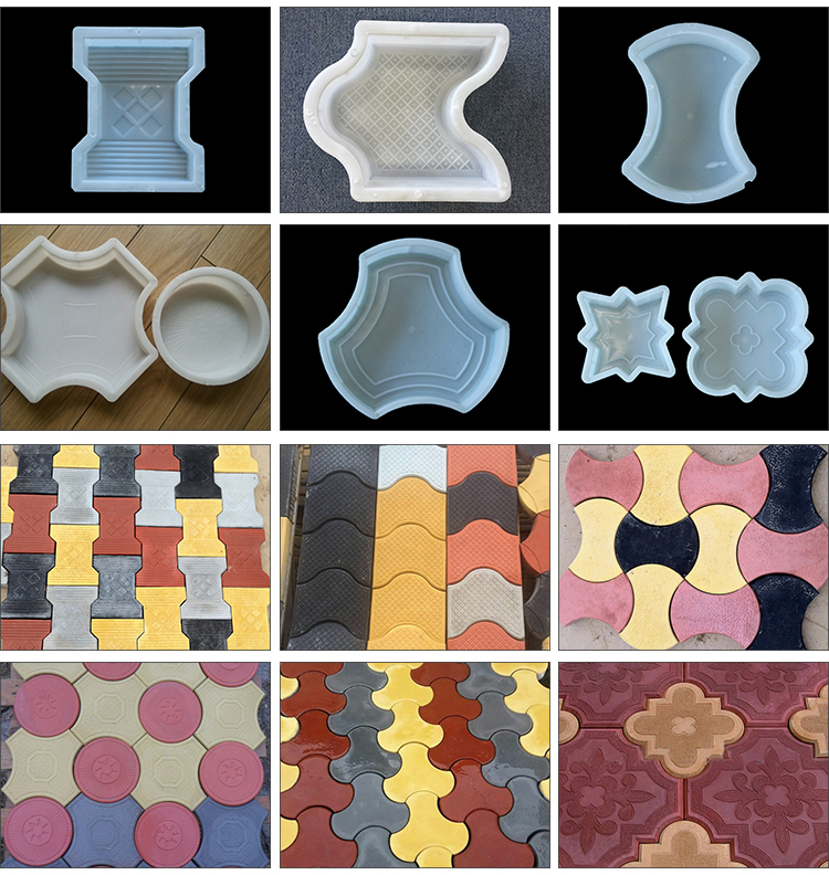Interlocking Concrete Rubber Paver Moulds - Durable & Versatile