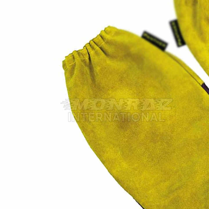 Heat Spark Resistant Split Cowhide Leather Welding Sleeves Protective ...