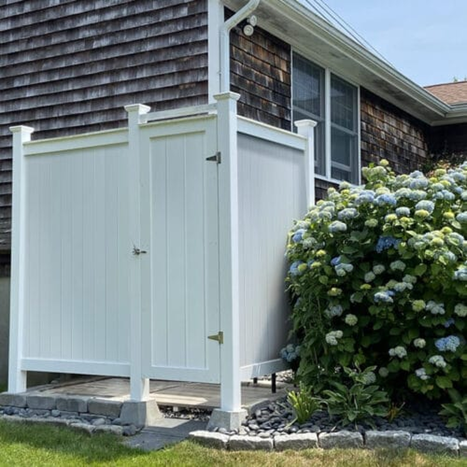 White PVC 83 Inch Outdoor Shower Enclosure For House Mount| Alibaba.com