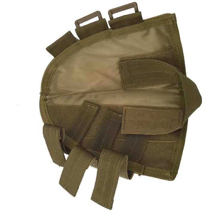 Tactical Butt Stock Mag Holder Camo Cheek Rest Pad Adjustable Molles ...