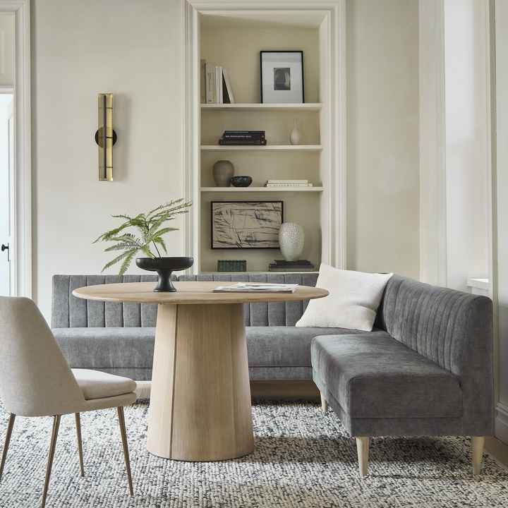 Modern Round Dining Table Solid Wood Material Customize Size and ...