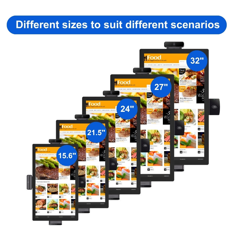Digital Signage 21.5'' Andorid15 RS-232 RJ45 NFC/RFID MSR Restaurant ...