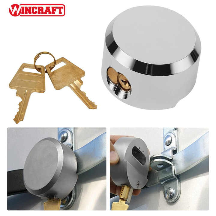 73MM Round Concealed Padlock with 2 Keys and Rubber Cover Hidden ...