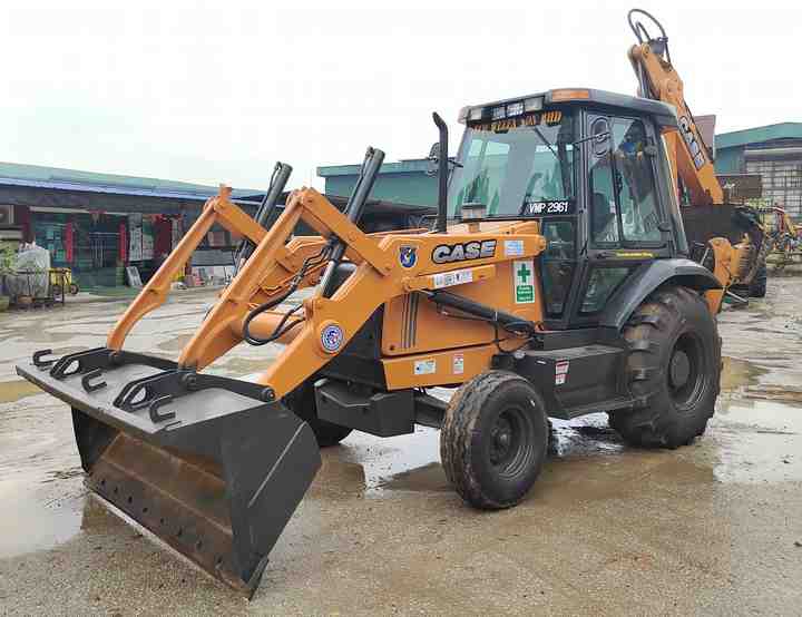 96HP 72KW CASE Backhoe Loader with Front Loader - Ready for Shipment