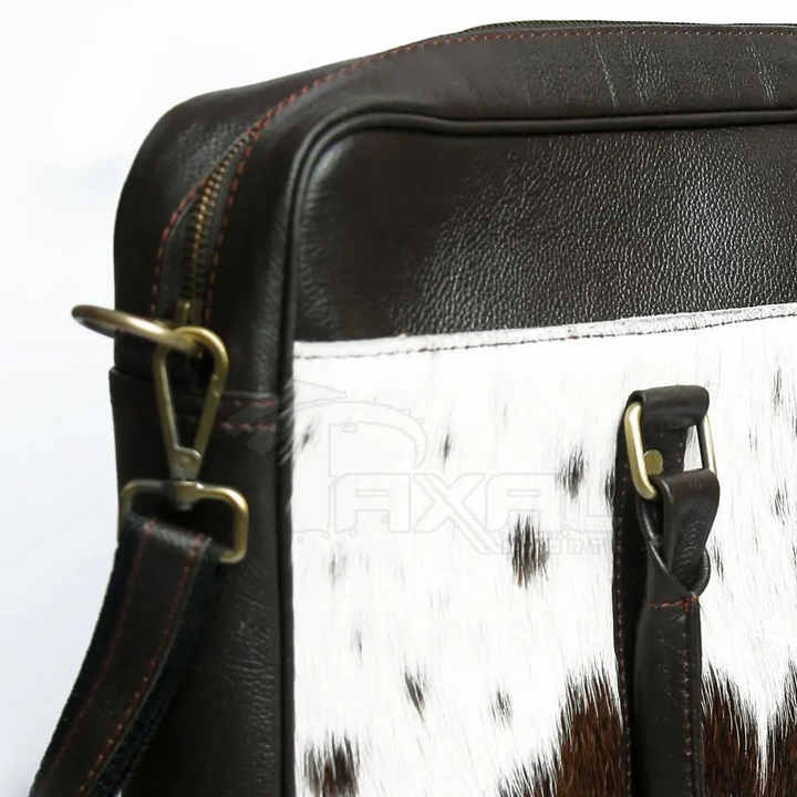 Made In Pakistan Adults Cowhide Leather Laptop Bag Custom Logo Printed ...