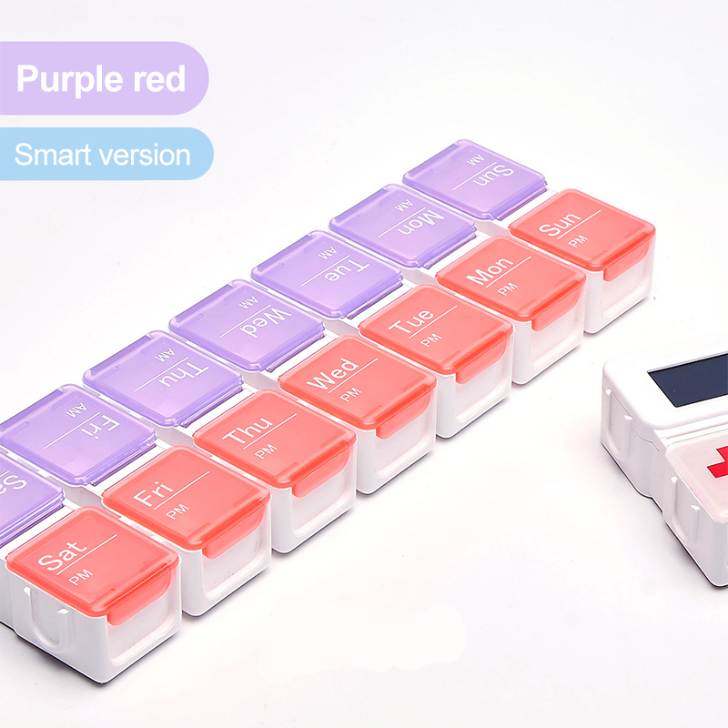 Smart Pill case 7 Day Medicine Box Colorful Pill Box With Automatic ...