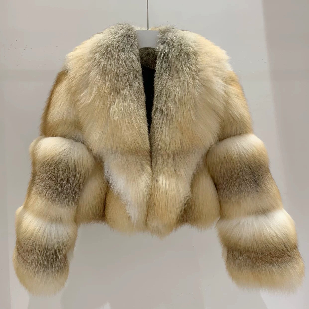 RX Furs Winter Solid Full Pelt Ladies Crop Luxury Women Cropped Bomber ...