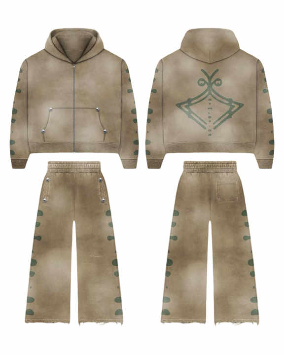 Custom Streetwear Oversized Tracksuit Sun Faded Striped Zip up Hoodie ...