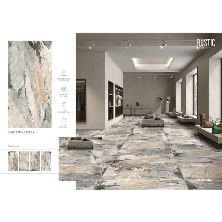 60x120cm Travertine Porcelain Tiles - Durable & Stylish