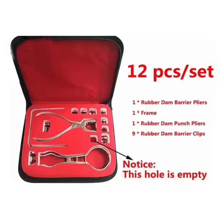 Complete Rubber Dam Kit for Dental Isolation Includes Frame Clamps and ...